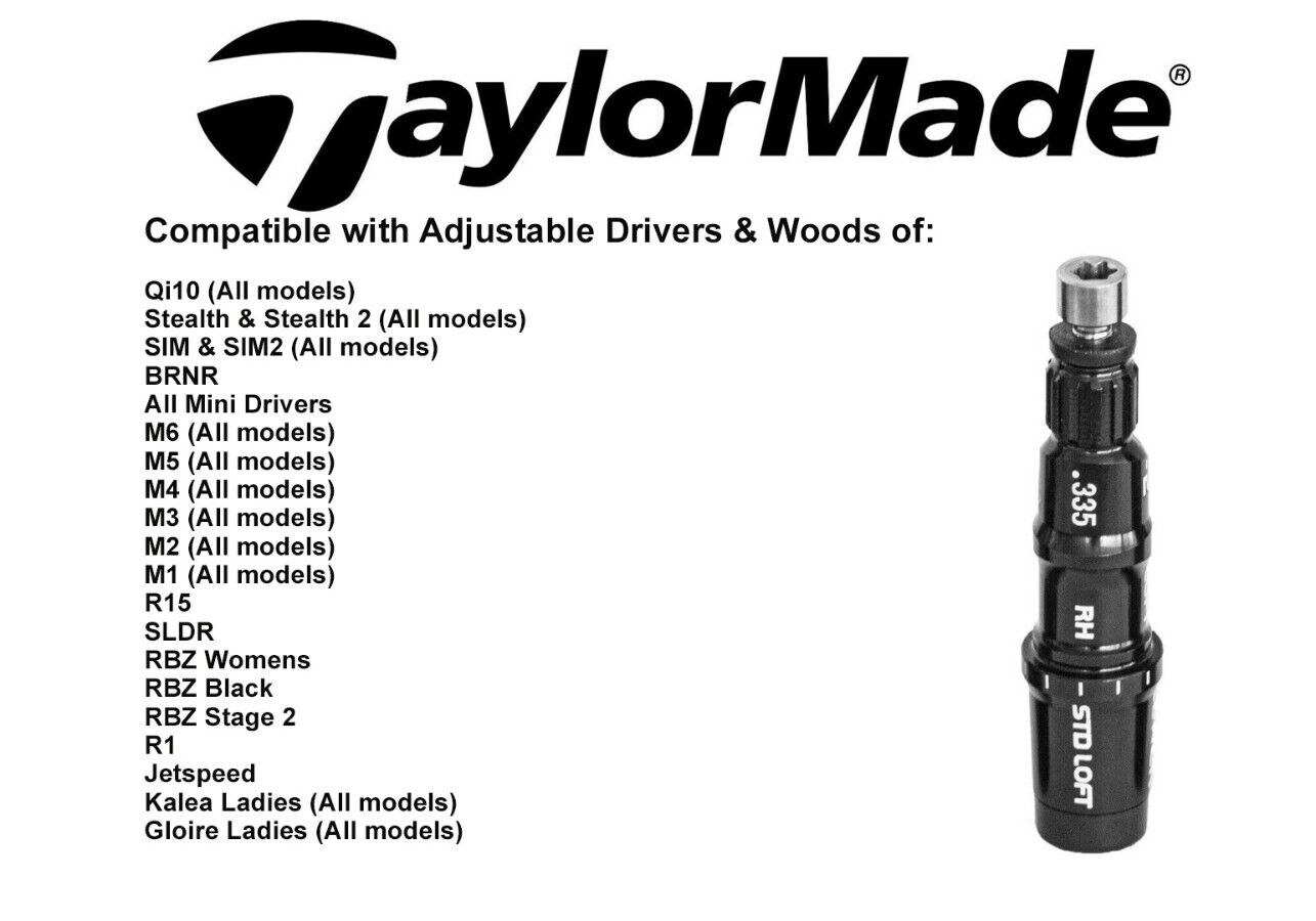 Taylormade shaft Adapter .335 Driver Adaptor, tip. Stealth 2 SIM SIM2 ...