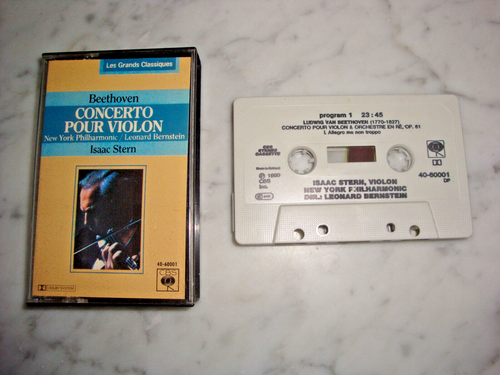 CASSETTE AUDIO MUSIQUE CLASSIQUE ISAAC STERN BEETHOVEN CONCERTO POUR ...
