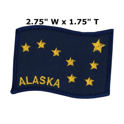 ALASKA STATE FLAG PATCH EMBLEM embroidered iron-on AK ANCHORAGE ...
