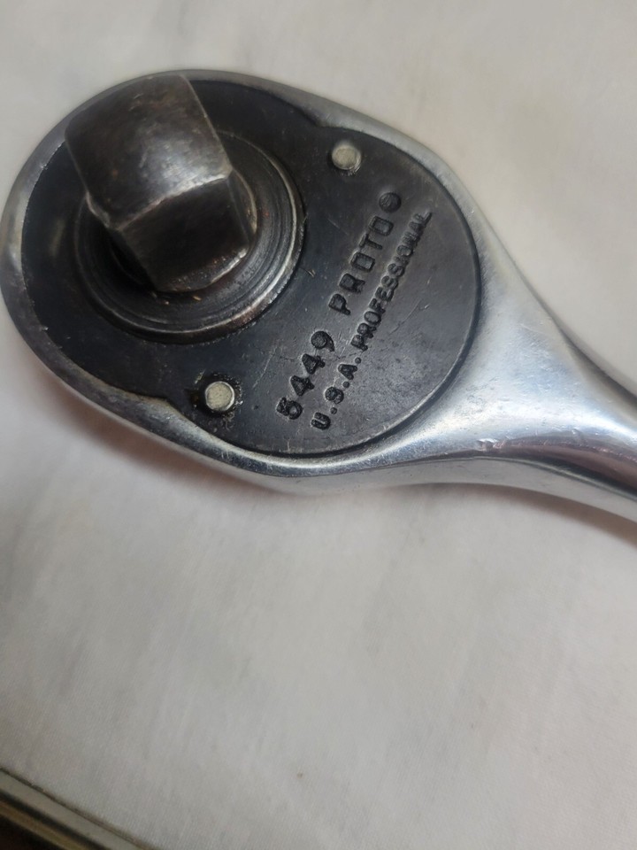 Vintage Proto 5449 Classic Pear Head Ratchet 10" Made In USA 1/2” Dr ...