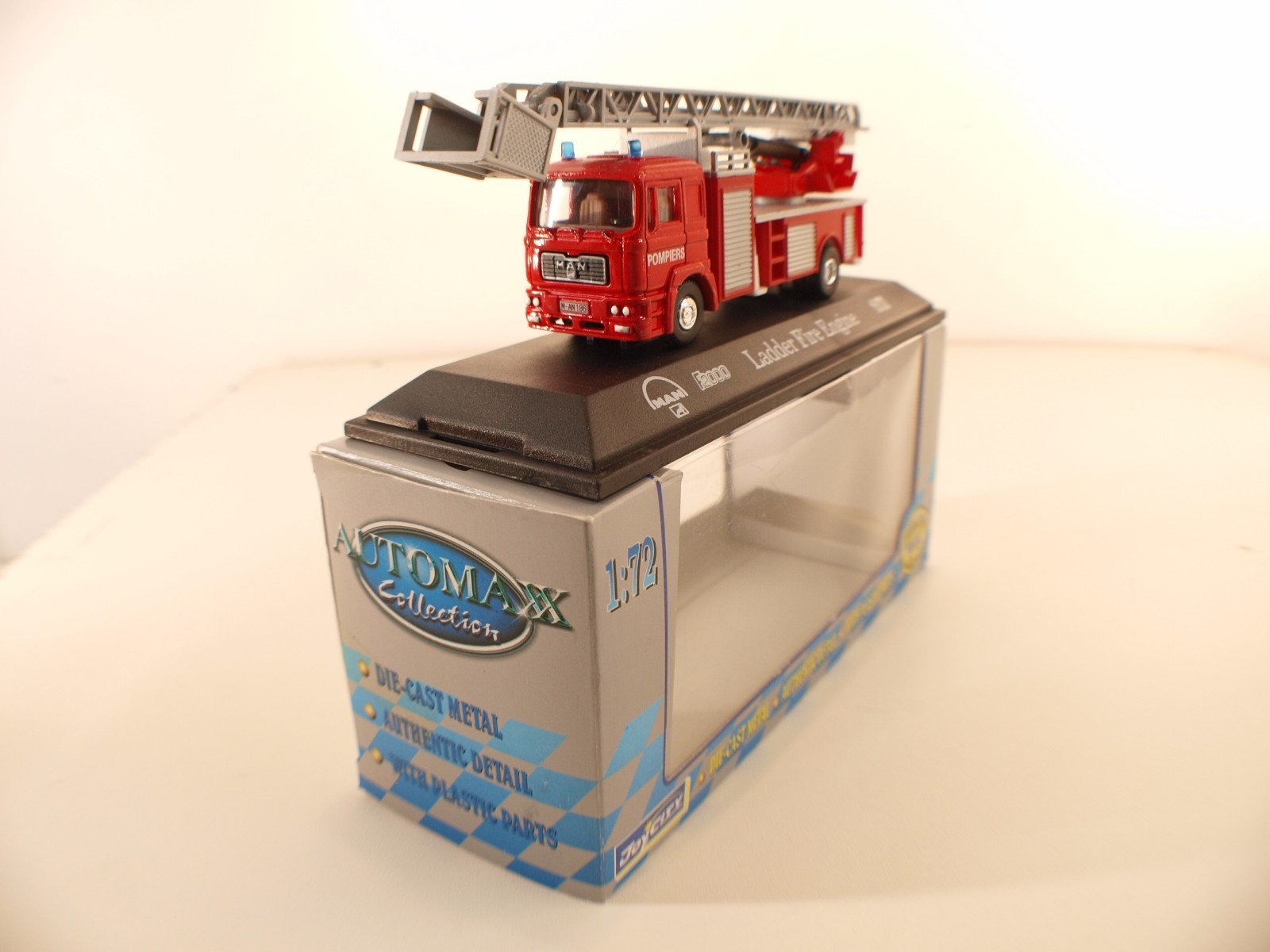 Automaxx Camion Man Pompieri Scala Fire Engine 1/72 Nuovo IN Scatola ...