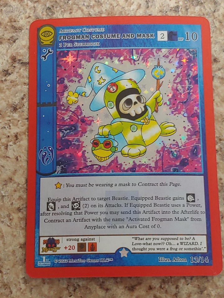 MetaZoo Halloween Trick no Treat Frogman Costume and Mask Full Holo 13/ ...