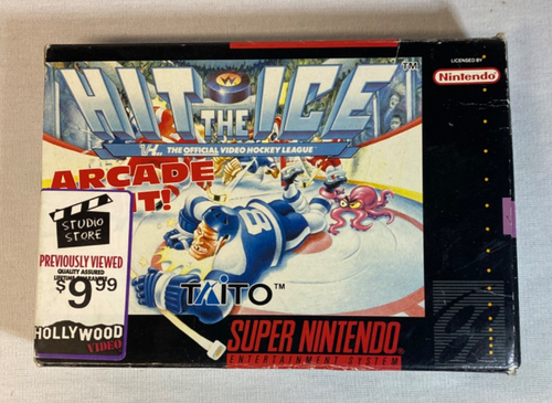 Vintage Hit The Ice Super Nintendo SNES Game Box & Instruction Manual ...