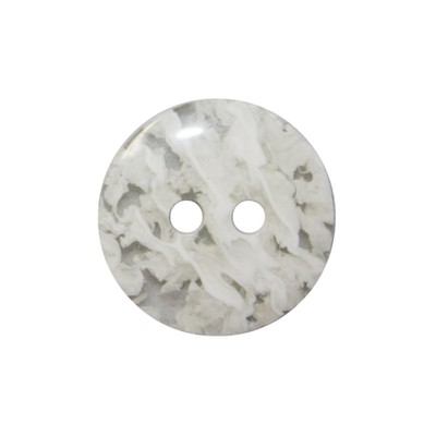 1 Dozen (12 pcs.) 2-Hole White/Clear Marble Button 17L 19L 23L #11-06 ...