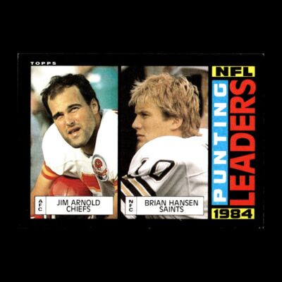 Jim Arnold/Brian Hansen 1985 Topps Kansas City Chiefs/New Orleans ...