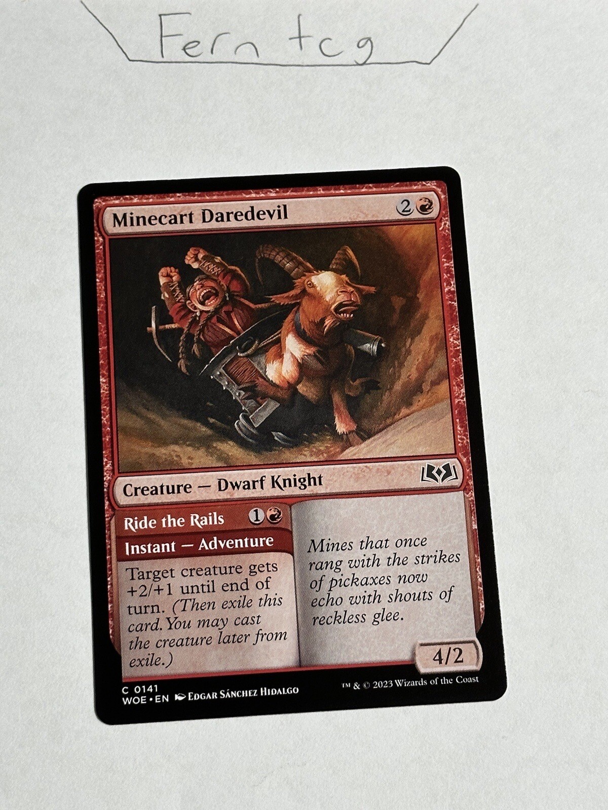 Magic the Gathering Minecart Daredevil Common NM Wilds of Eldraine Ship ...
