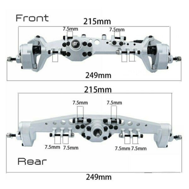 NEW Rhino RC Crawler YUE ONE V2 Shafty MOA Full 4.0mm 3K Carbon Fiber ...