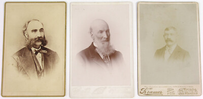 Vtg Lot c1870s - 1890s Cabinet Cards Photos Big Beards Mutton Chops ...