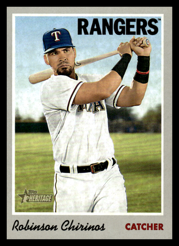 2019 Topps Heritage #128 Robinson Chirinos Texas Rangers | eBay