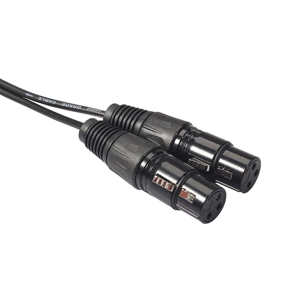 HIFI 2 RCA to Dual XLR Audio Cable Wire for Microphone Subwoofer Mixer ...