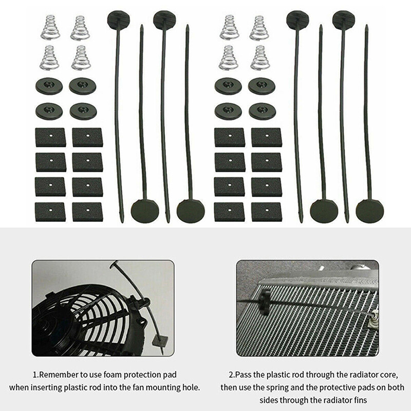 ZIP TIES STRAPS ELECTRIC RADIATOR FAN TIE 2 PACK STRAP MOUNTING KIT ...