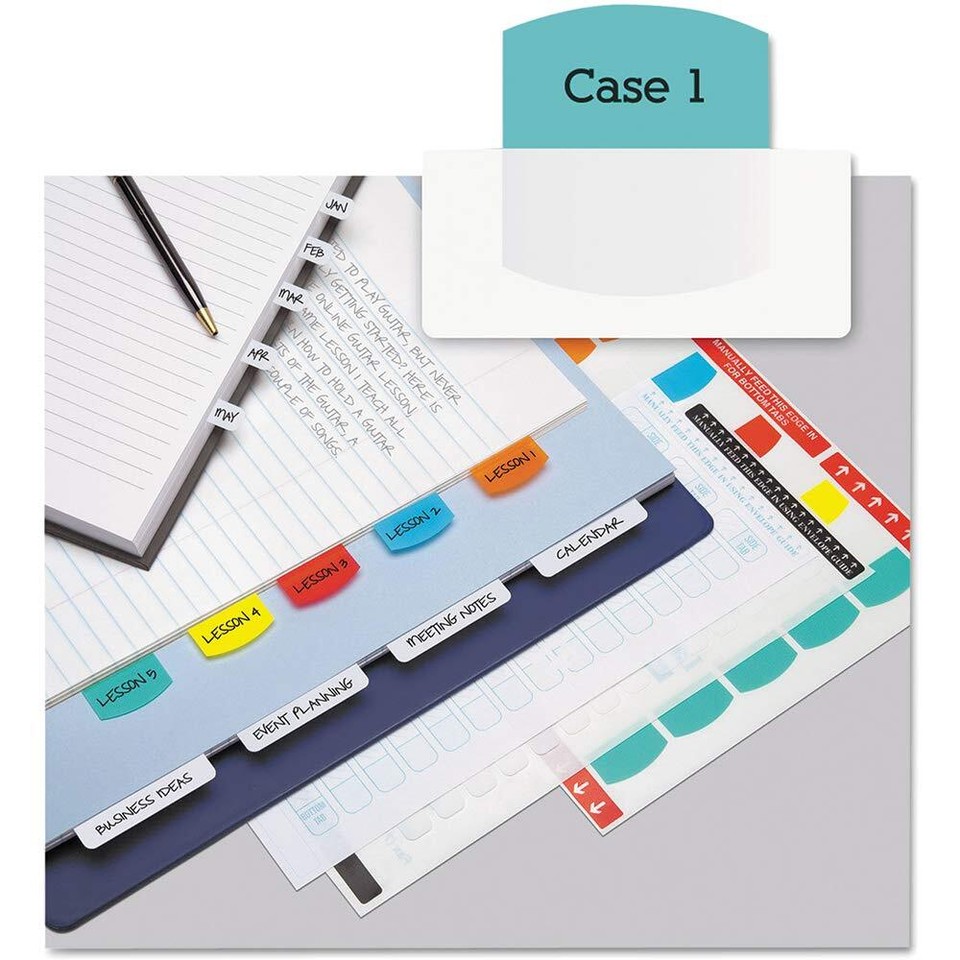 Laser Printable Index Tabs Permanent Adhesive 1-1/8 x 1-1/4 Inches 100 ...