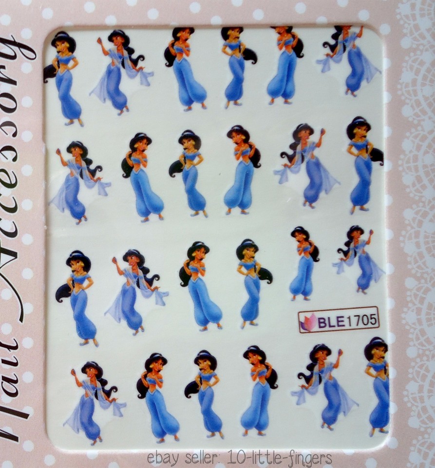 x1set Jasmine Blue Nail Decals(Category:Art/Decoration/Stickers/Disney ...