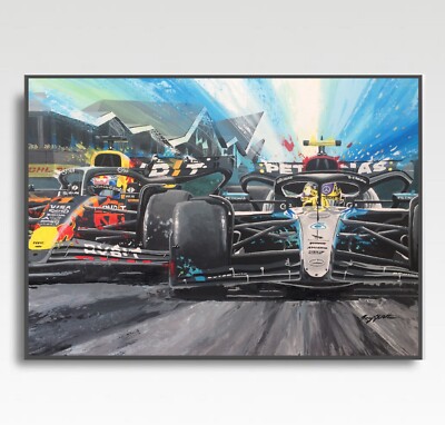LEWIS HAMILTON Silverstone 2024 A3 print by Greg Tillett poster Formula ...