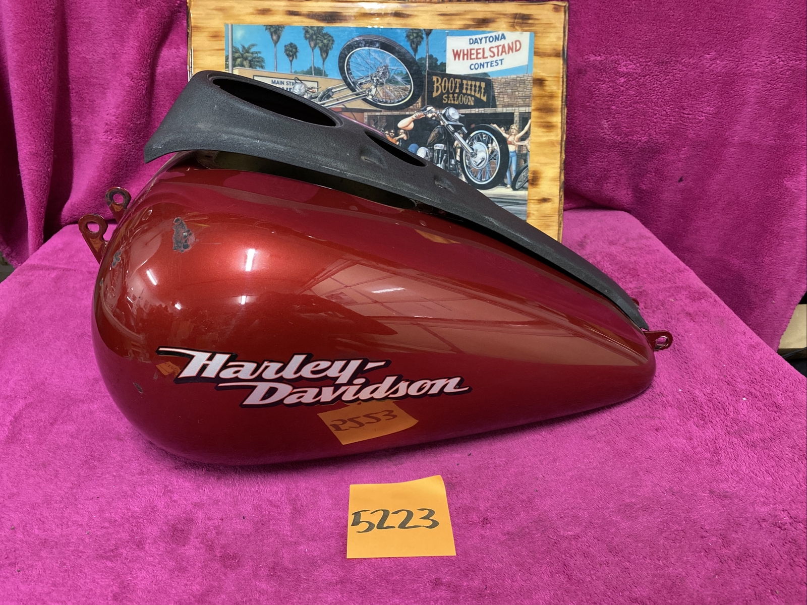 Harley Dyna Superglide Center Fill 2004 -17 Gas Fuel Tank Console Dash ...