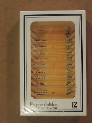 12 Pcs Prepared Microscope Slides Plants Science Teachers Homeschooling ...