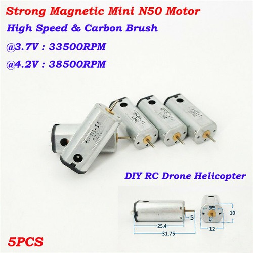 5PCS DC 3V 4.2V 38500RPM High Speed Strong NdFeB Magnetic Mini N50 HM ...