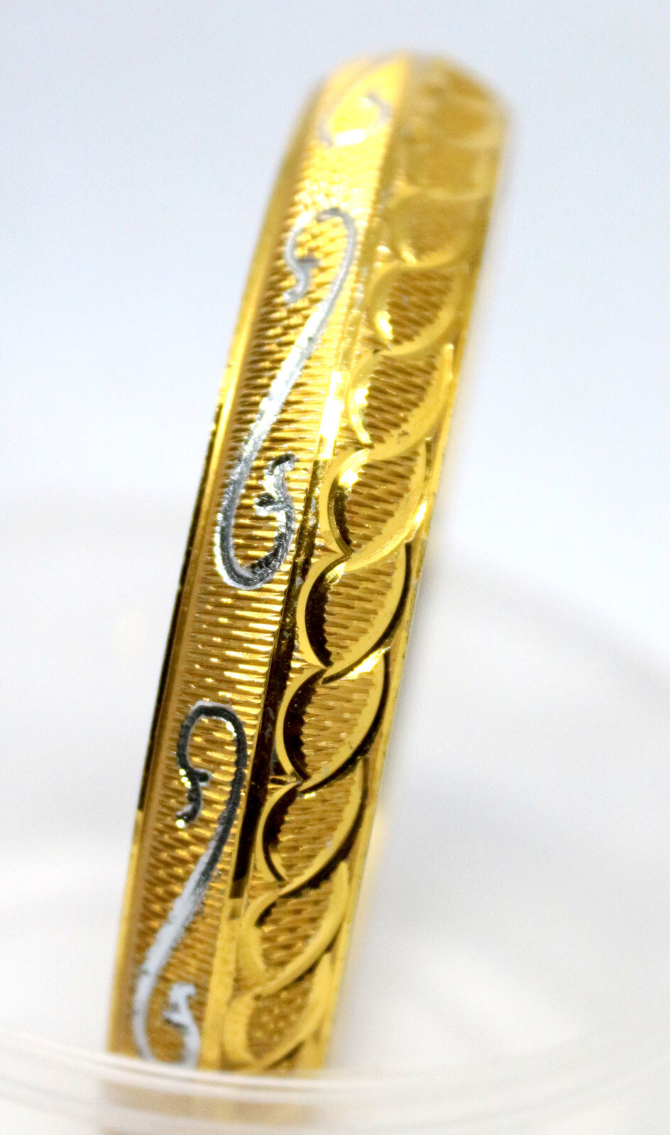 3 Size Stunning Gold Plated kada Sikh Singh Kara Kada Bracelet For Men ...