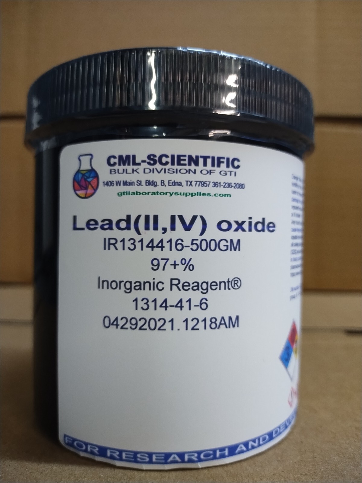 Lead(II,IV) oxide, 97+%, Inorganic Reagent® 500g | eBay