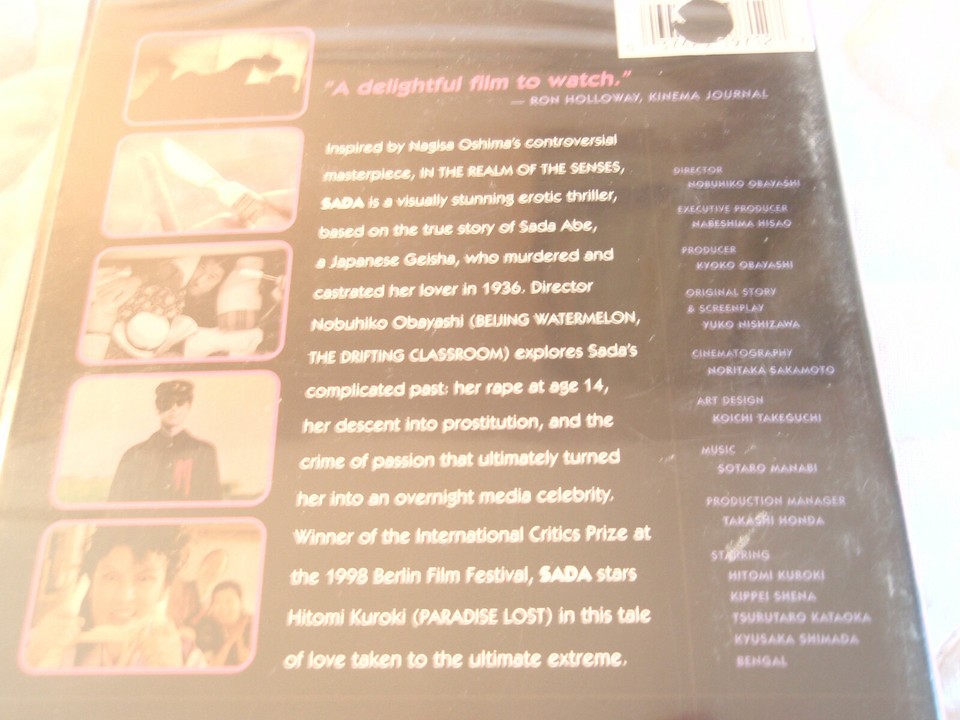 SADA DVD NEW JAPANESE EROTIC DRAMA JAPAN A TRUE STORY OF SEXUAL OBSESSION MURDER 37429197127| eBay