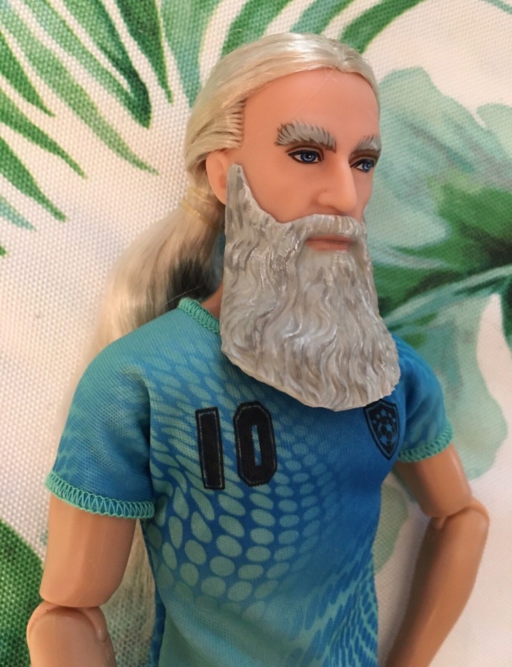 SALE! OOAK Barbie Ken Doll Grandpa Soccer Coach Hipster Silver Fox ...