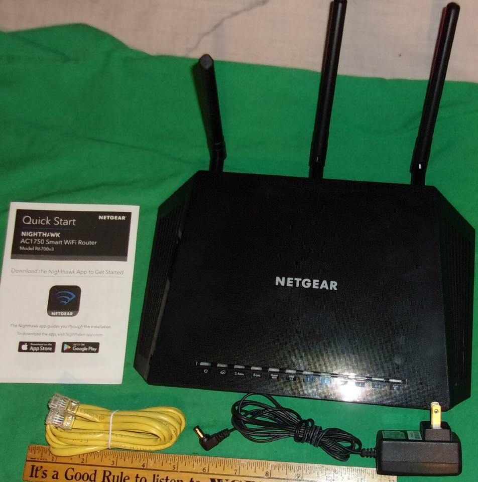 NETGEAR R7600 Nighthawk AC1750 Smart WiFi Router - R6700-100NAS Clean ...