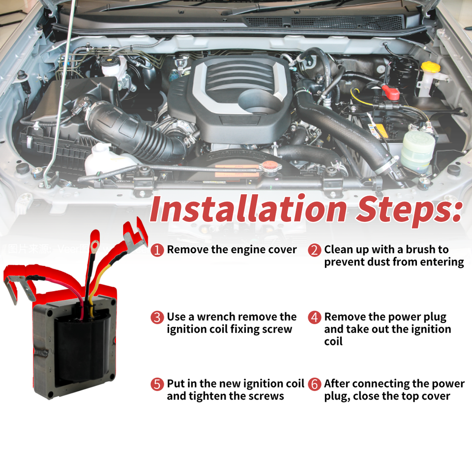 OEM Ignition Coil 65k Volt HEI Coil For Chevy GM SBC BBC AMC / Jeep ...