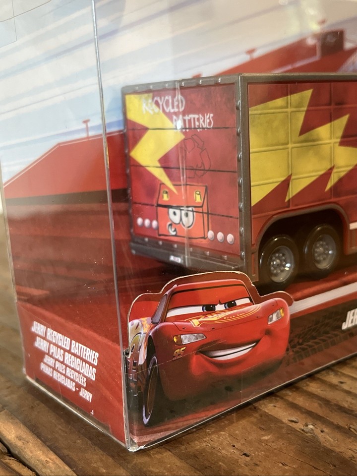 DISNEY PIXAR CARS JERRY RECYCLED BATTERIES SEMI TRUCK HAULER FIGURE | eBay