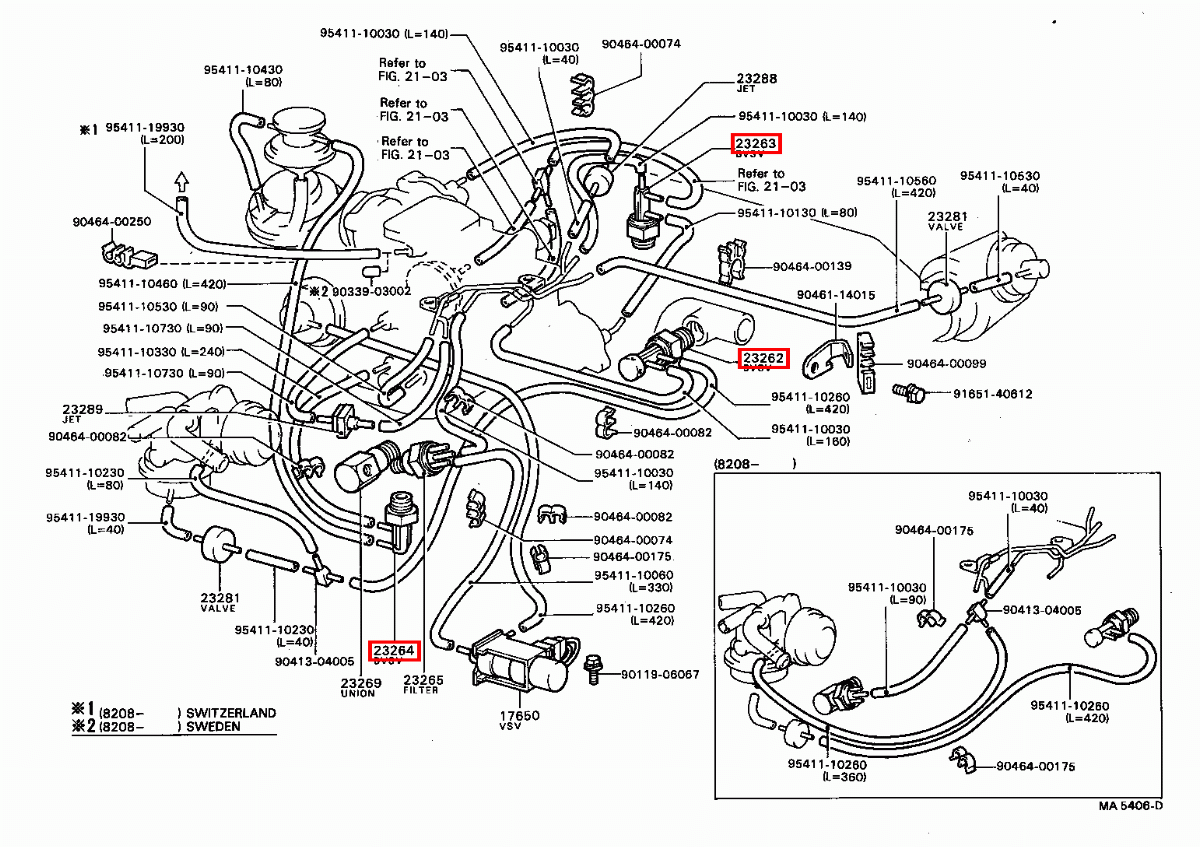 Genuine LandCruiser FJ60 FJ55 2F Bimetal Vacuum Switching Valve BVSV | eBay
