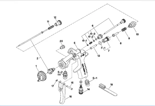 ANEST IWATA IWA-93874601 LPH-400-LV4 Air Cap set spray gun part Neuf | eBay