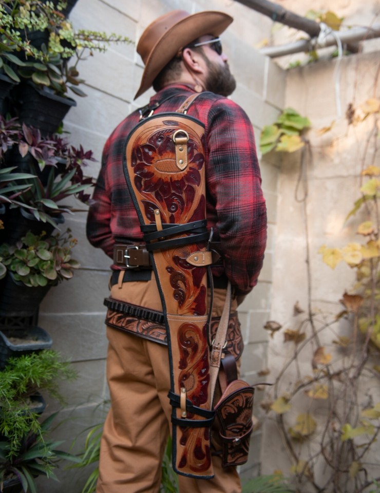 33" Leather rifle fits marlin lever action Winchester case, henry rifle ...