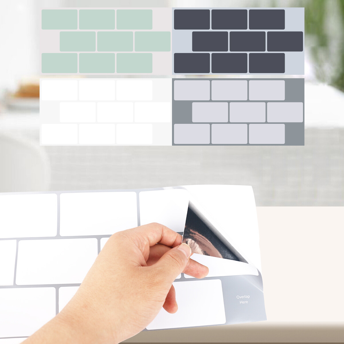 3D Tile Self Adhesive Stick Wall Paper Brick Wall Sticky Wallpaper ...