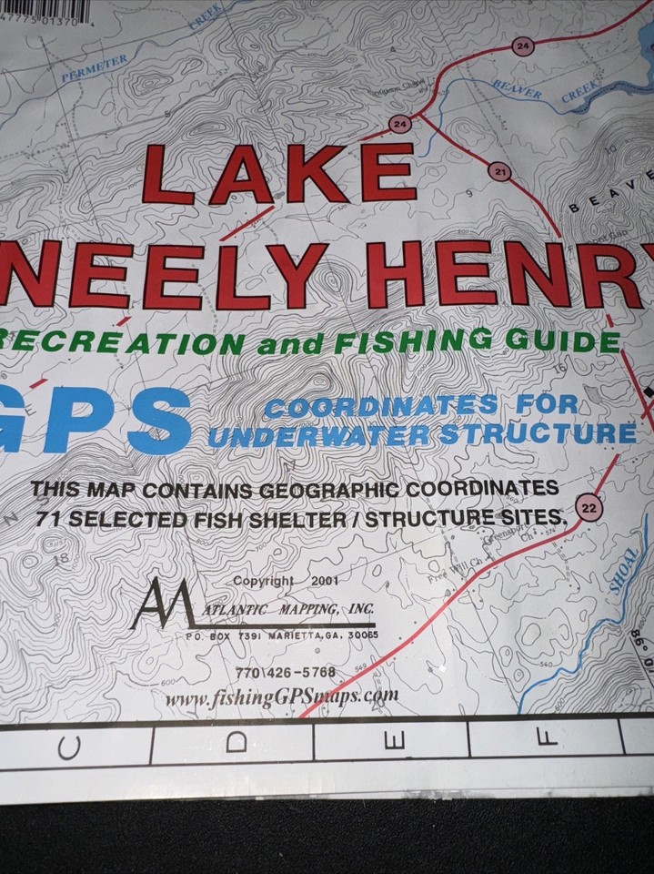 Lake H Neely Henry Mapping GPS Map - Waterproof | eBay