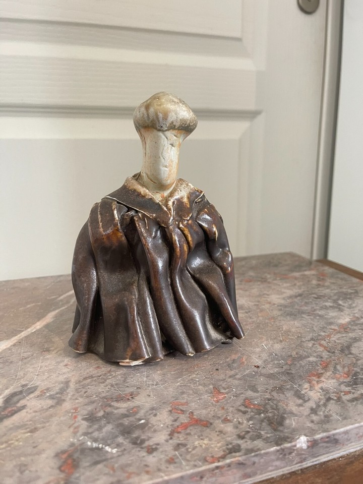 Antique Theme Sculpture Ceramic Porcelain Monk Religious Handmade 1988 ...