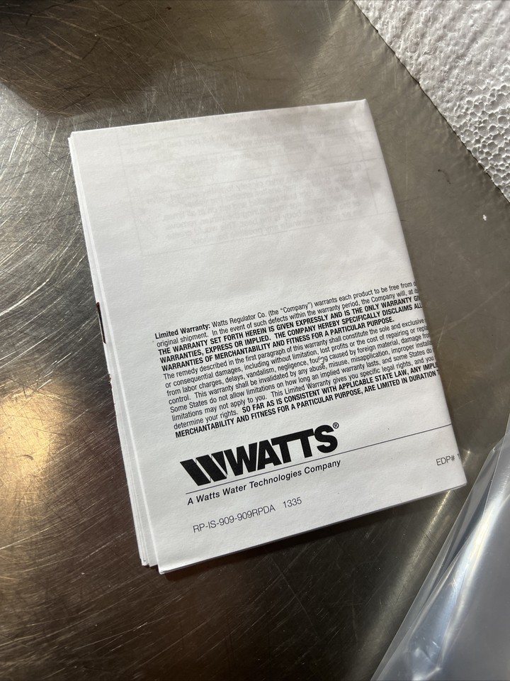 Nos Surplus Watts LFRK 909-CK2 4 Second Check Valve Repair Kit | eBay