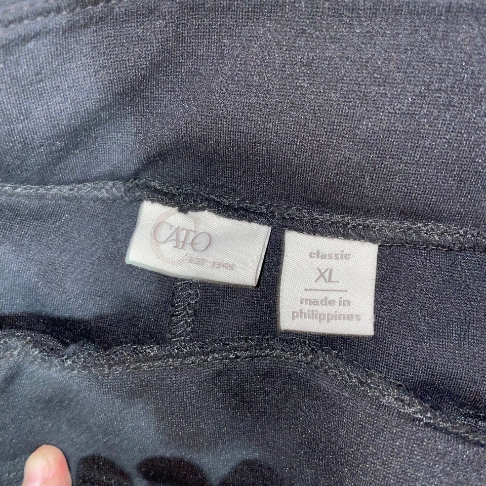 Cato Black Knit Dress Pants creased XL RN 37080 | eBay