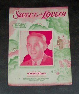 Sweet And Lovely by Donald Novis 1931 Sheet Music | eBay Australia