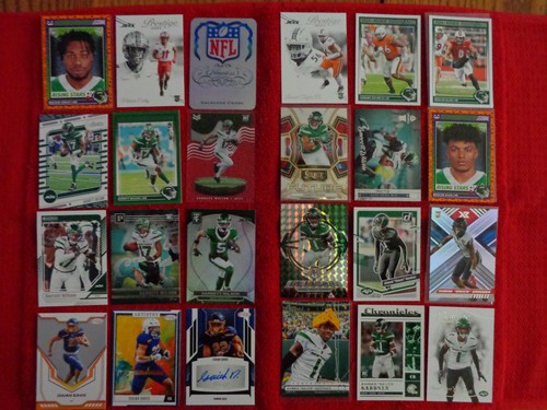 107 card JETS Large Lot Isaiah Davis AUTO Garrett Wilson Ahmad Gardner ...