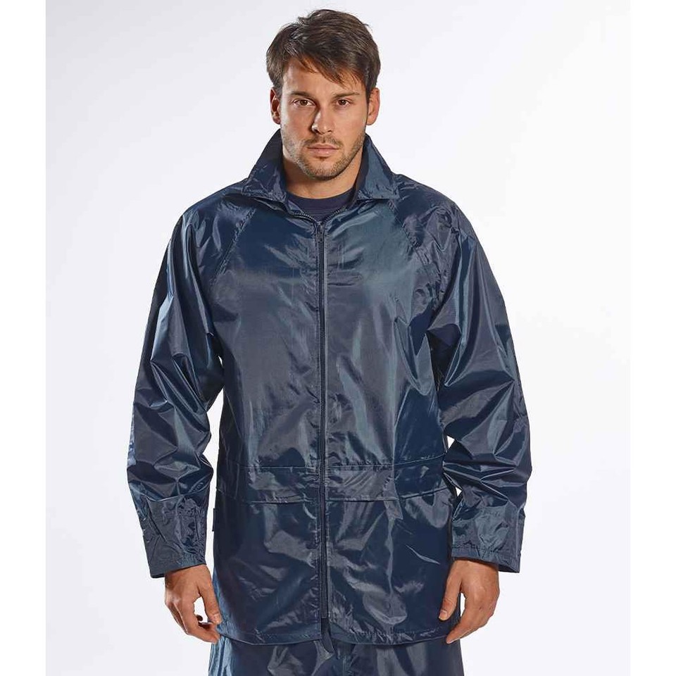 Adults Rain Jacket Waterproof Coat Hooded Zipped Breathable Lightweight ...