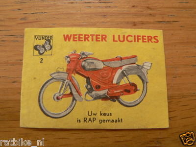 B02 WEERTER LUCIFERS,MATCHBOX LABELS RAP BROMFIETS,MOPED,,LUCIFER ...