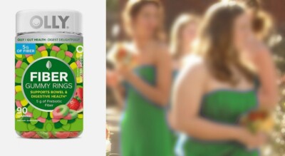 OLLY Fiber Gummy Rings 5g Prebiotic Fiber, Strawberry Watermelon (90 ct ...