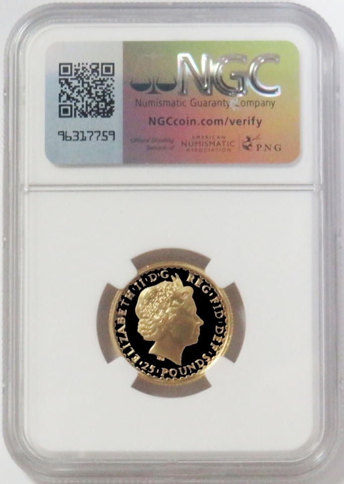 2005 GOLD GREAT BRITAIN 25 PDS 1/4 SEATED BRITANNIA NGC PROOF 69 UC | eBay