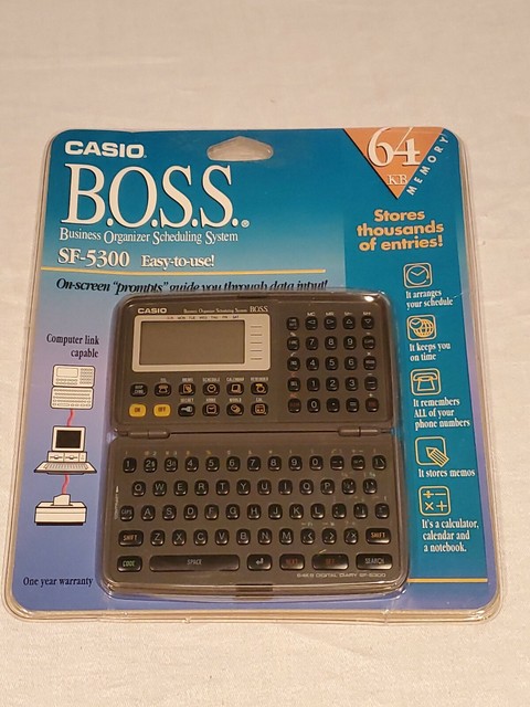 Casio Boss Sf-5300x Digital Business Organizer Scheduling System 64 KB ...