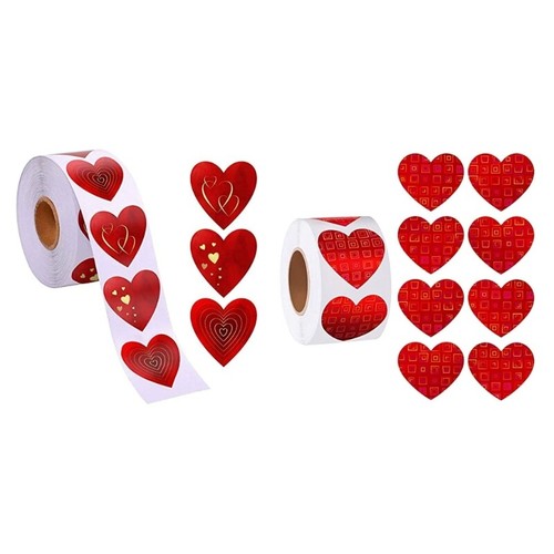 1.5 inch Heart Shaped Labels Valentines Day Wedding Invitation ...