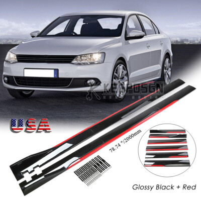 For VW Jetta GLI TDI MK3 4 5 6 7 Side Skirts Splitter Extension Rocker ...