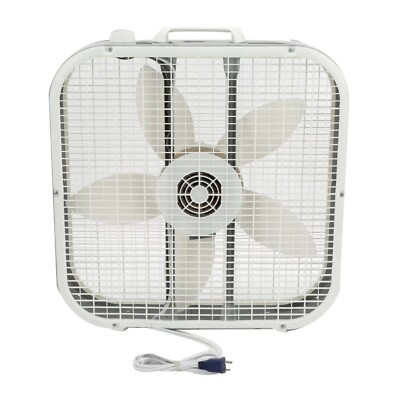 20" Classic Box Fan with Weather-Resistant Motor, 3 Speeds, 22.5" H ...