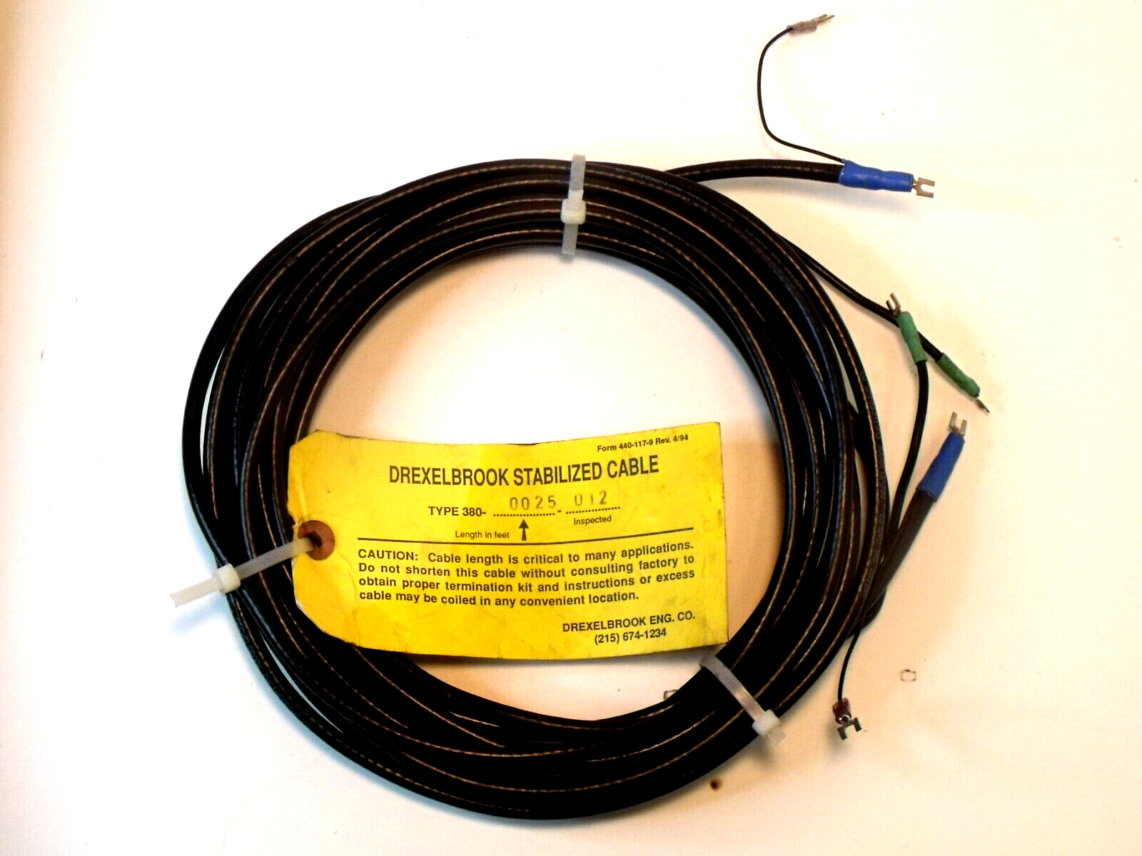 New Ametek Drexelbrook Type 380-0025-012 Stabilized Cable: 25' Length ...