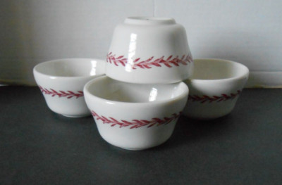 4 Vintage Walker China Custard Cups Restaurant Ware Ramekins Fruit Cups ...