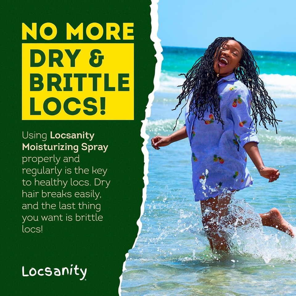 Locsanity Daily Moisturizing Refreshing Spray for Locs, Dreadlocks - 12 ...