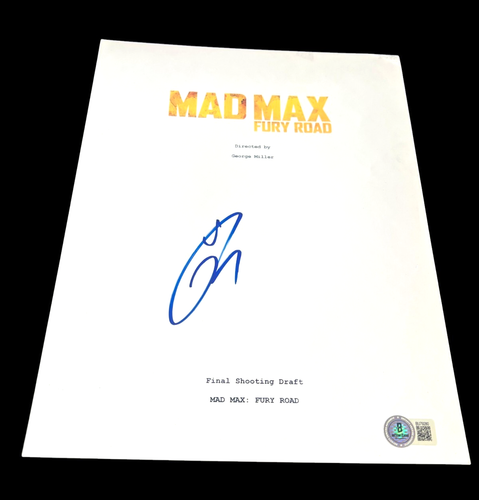 TOM HARDY SIGNED AUTOGRAPH MOVIE SCRIPT MAD MAX FURY ROAD BECKETT BAS D ...